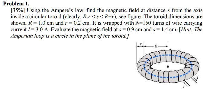 SOLVED: Problem 1. [35%] Using Ampere's law, find the magnetic field at ...
