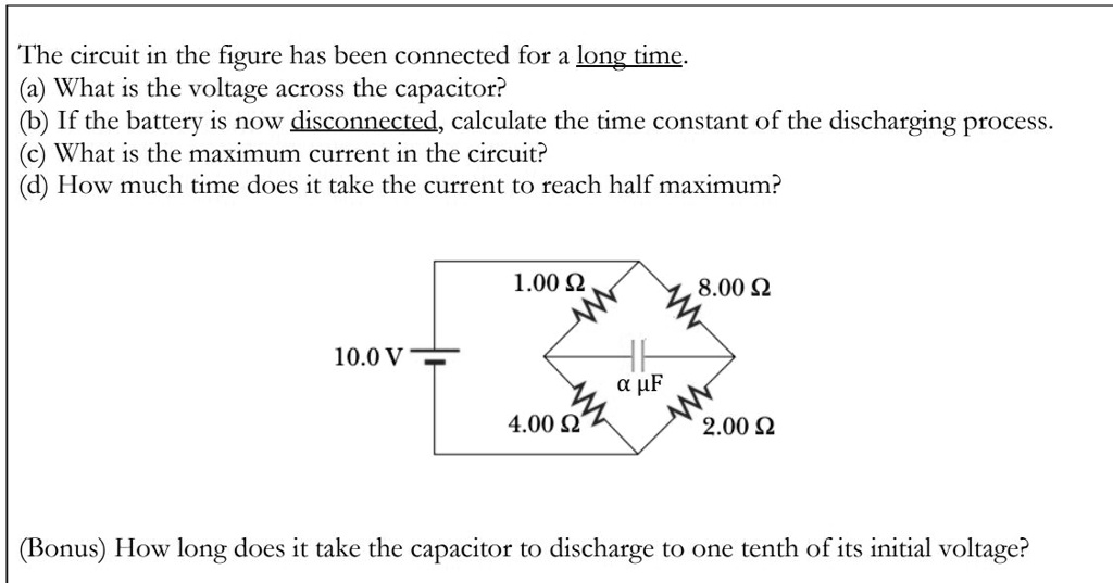 SOLVED: Texts: The circuit in the figure has been connected for a long ...