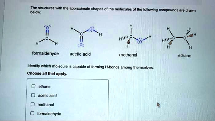SOLVED: The structures with the approximate shapes of Ihe molecules of ...