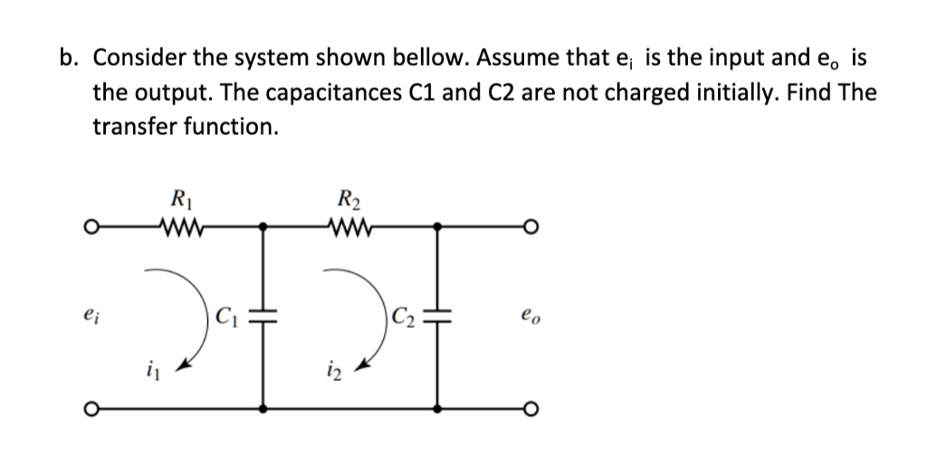 SOLVED: Consider the system shown bellow. Assume that e(i) is the input ...