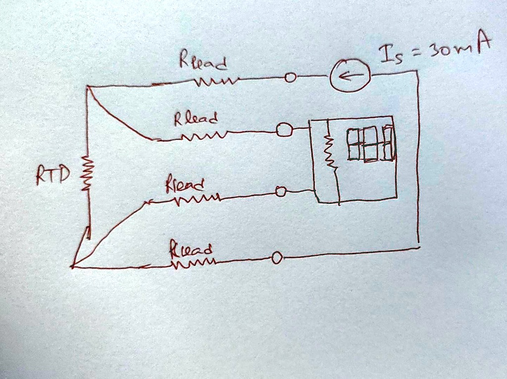 SOLVED: A Pt-100 RTD in a four-wire arrangement is used for the ...