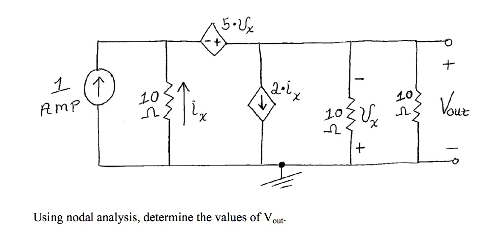 solve using nodal analysis and thevenin analysis y a mp 21 10 10 10 1 out using nodal analysis ...