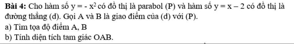 Solved Bà I 4 Cho Hà M SᑠY X² Có đᓠThዠLà Parabol P