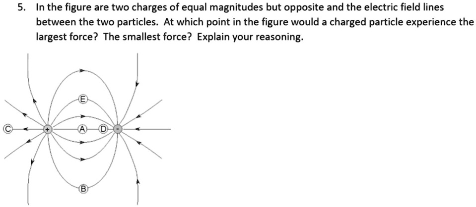 SOLVED:5. In the figure are two charges of equal magnitudes but opposite and the electric field ...