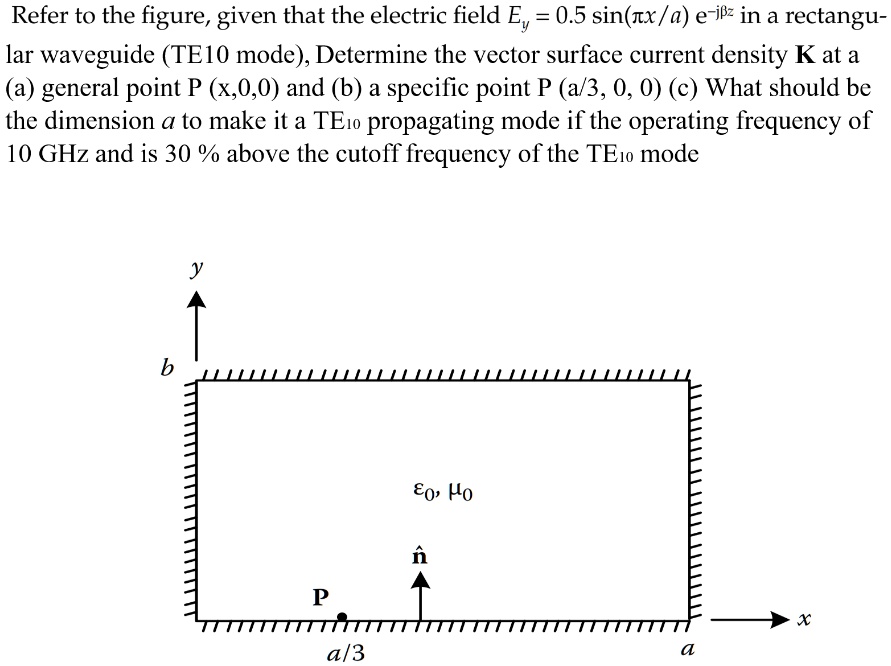 SOLVED: Refer to the figure, given that the electric field E = 0.5 sin ...