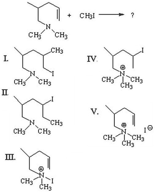 SOLVED: What is the product of the following reaction? CHzl N CH; CH ...