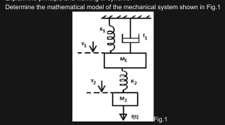 determine the mathematical model of the mechanical system shown in fig1 ...