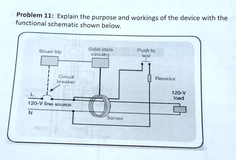 Functional schematic shown below: Shunt trip Solid-state circuitry Push ...