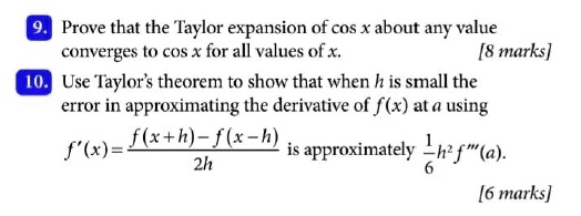 SOLVED: Prove that the 'Taylor expansion of cos x about any value ...