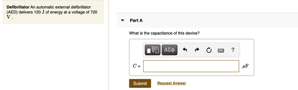 SOLVED: Defibrillator An automatic external defibrillator (AED ...