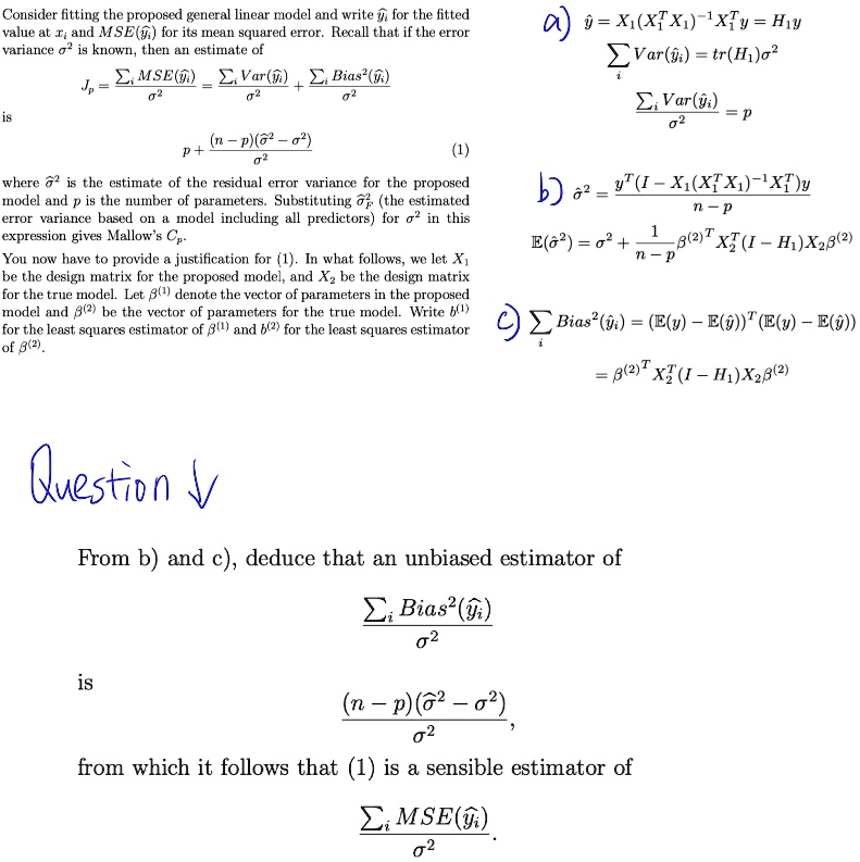 SOLVED Consider Fitting The Proposed General Linear Model And Write W For The Fitted Value Al 