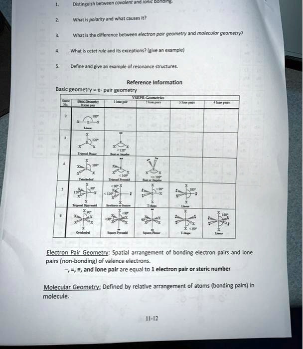 SOLVED: Distinguish between covalent and ionic. What is polarity and ...