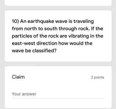 SOLVED: 10) An earthquake wave is traveling from north to south through ...