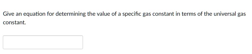 SOLVED: HW Question: Give an equation for determining the value of a ...