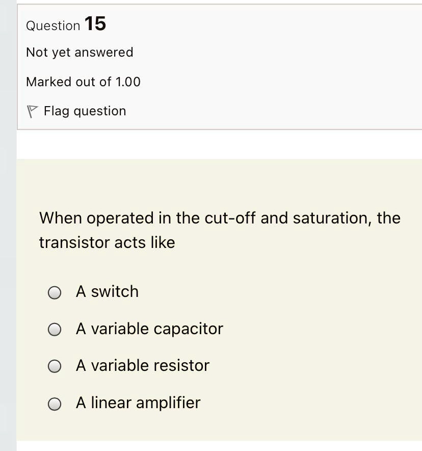 SOLVED: Question 15 Not yet answered Marked out of 1.00 Flag question ...