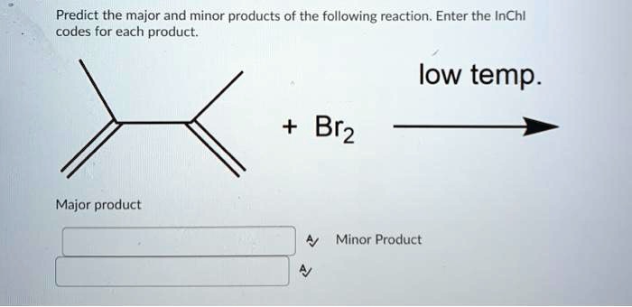 SOLVED: Predict the major and minor products of the following reaction ...
