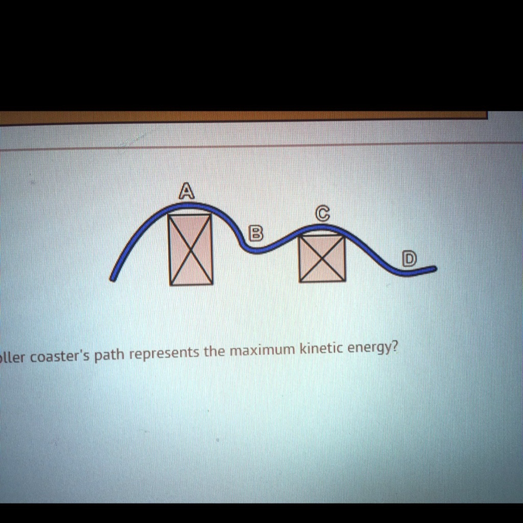 SOLVED: Which point on the roller coaster's path represents the maximum ...