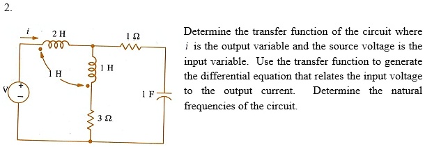 SOLVED: 2 2 H 000 19 Determine the transfer function of the circuit ...