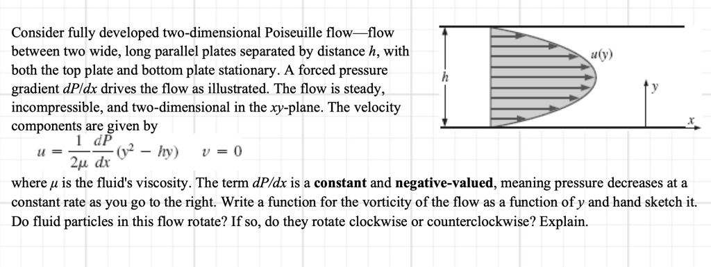 Consider fully developed two-dimensional Poiseuille flow - flow between ... Consider fully developed two-dimensional Poiseuille flow - flow between ...