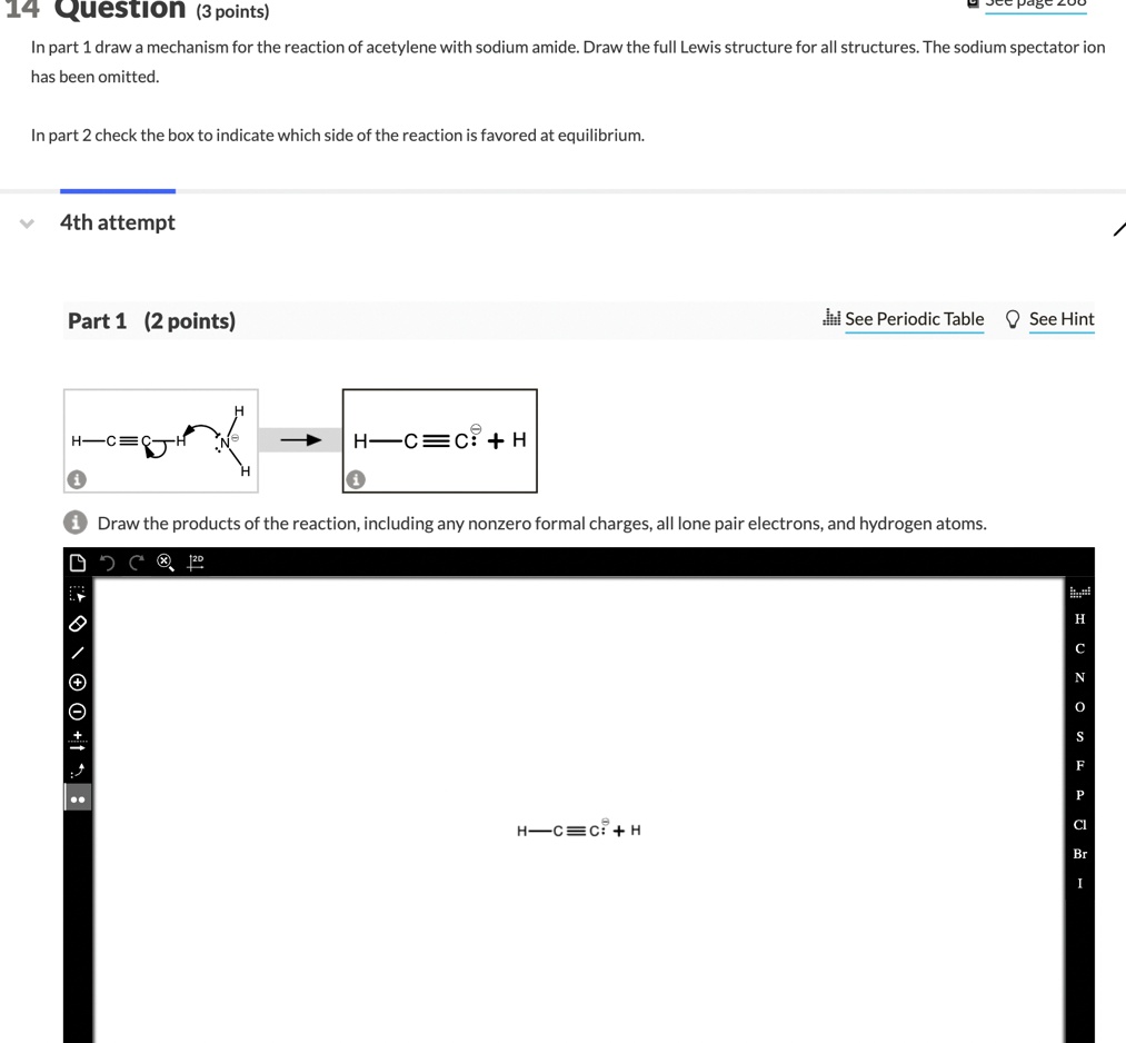 picture inserted question 3 points in part 1 draw a mechanism for the reaction of acetylene with ...