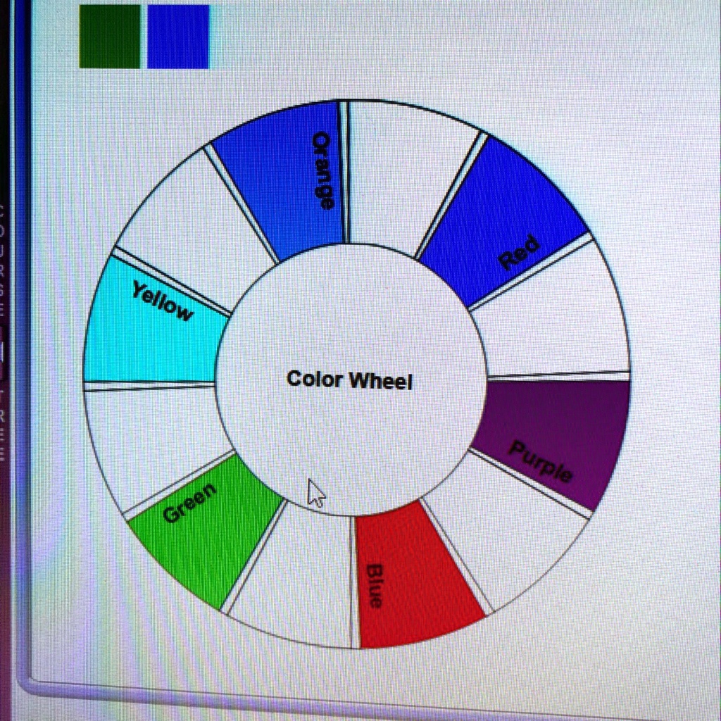 SOLVED: Refer to the color wheel to identify the color scheme. A ...