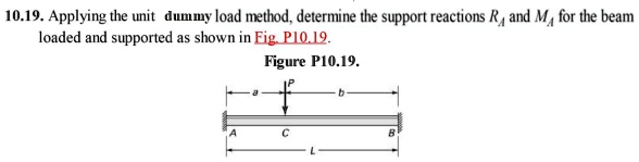 10.19. Applying the unit dummy load method, determine the support ...