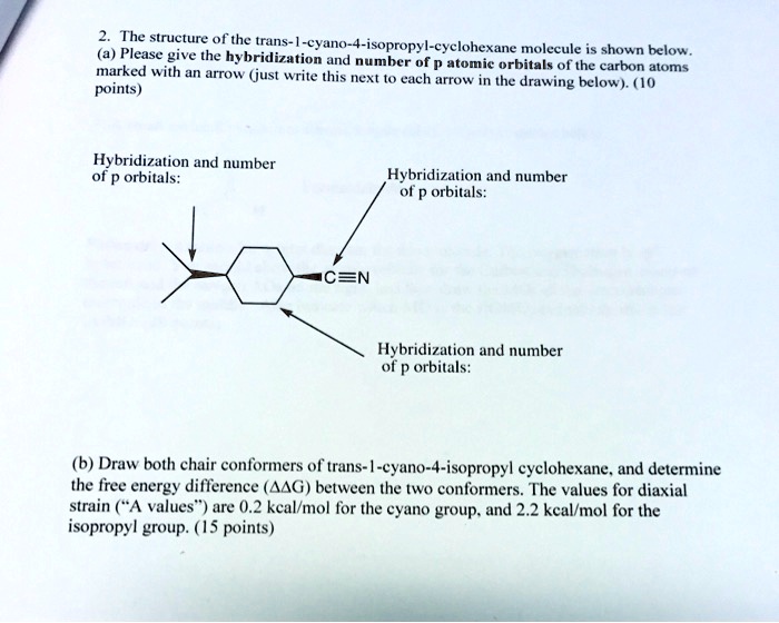 SOLVED: The structure of the trans - cano- isopropyl-eyelohexane ...