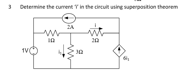 SOLVED: Texts: Give all the steps and explanations. 3 Determine the current i in the circuit ...