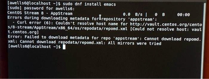 SOLVED: Texts: Good day! Having troubles downloading emacs. I used the advice from the last ...