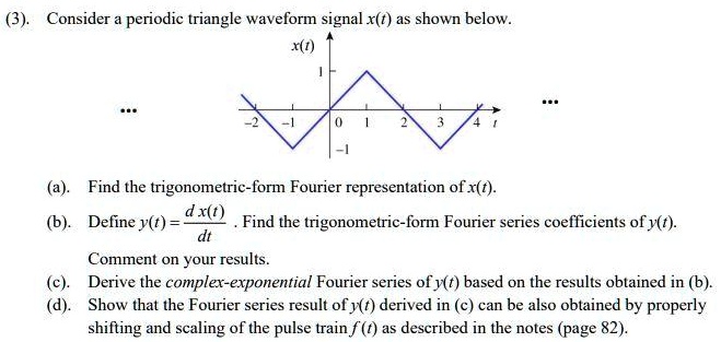 consider periodic triangle waveform signal xt as shown below xt find ... consider periodic triangle waveform signal xt as shown below xt find ...