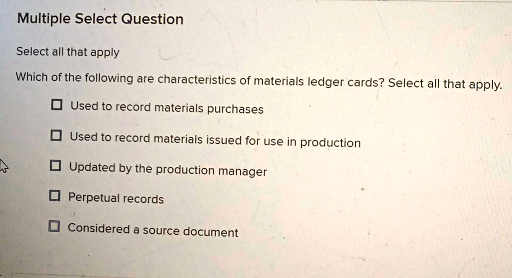 SOLVED: Multiple Select Question Select all that apply Which of the following are ...