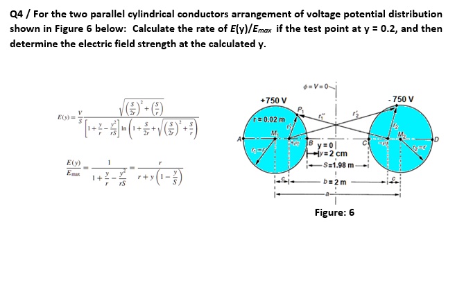 SOLVED: 04 For the two parallel cylindrical conductors, the arrangement ...