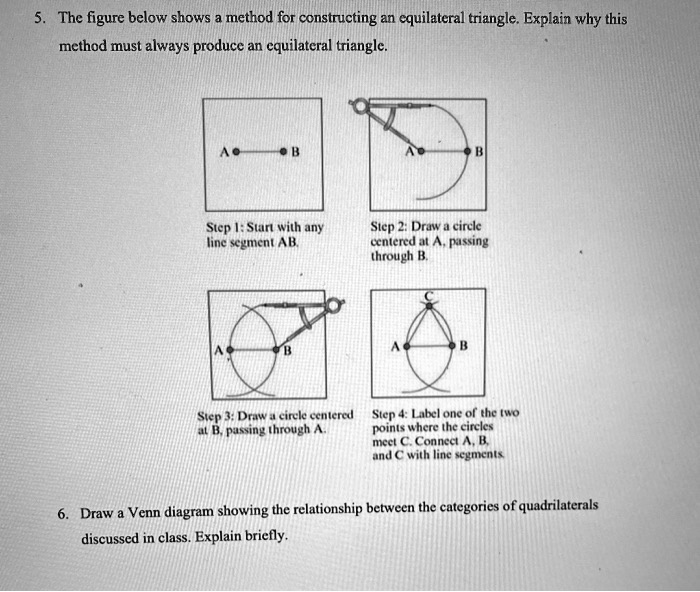 SOLVED: The figure below shows a method for constructing an equilateral triangle. Explain why ...