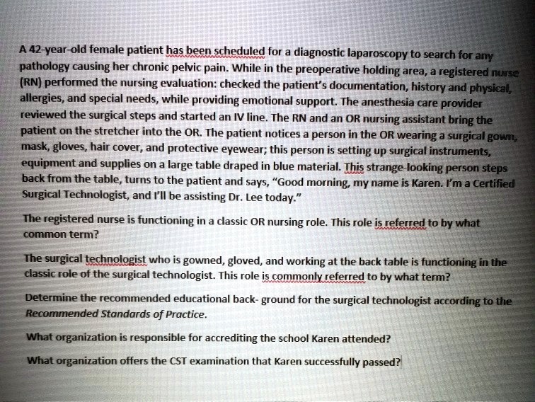 i dont have more information a 42 year old female patient has been ...