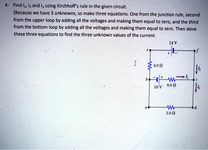 find iz iz and i using kirchhoff s rule in the given circuit because we have 3 unknowns so make ...
