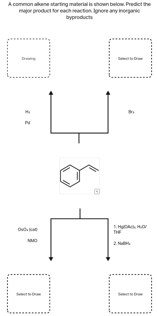 A common alkene starting material is shown below. Predict the major ... A common alkene starting material is shown below. Predict the major ...