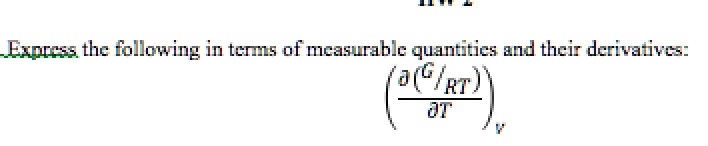 SOLVED: Express the following in terms of measurable quantities and ... SOLVED: Express the following in terms of measurable quantities and ...