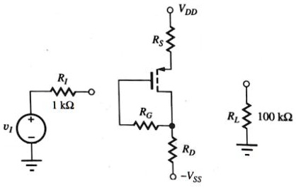 SOLVED: A PMOS transistor is biased by the circuit in the figure below. A.) Using the external ...