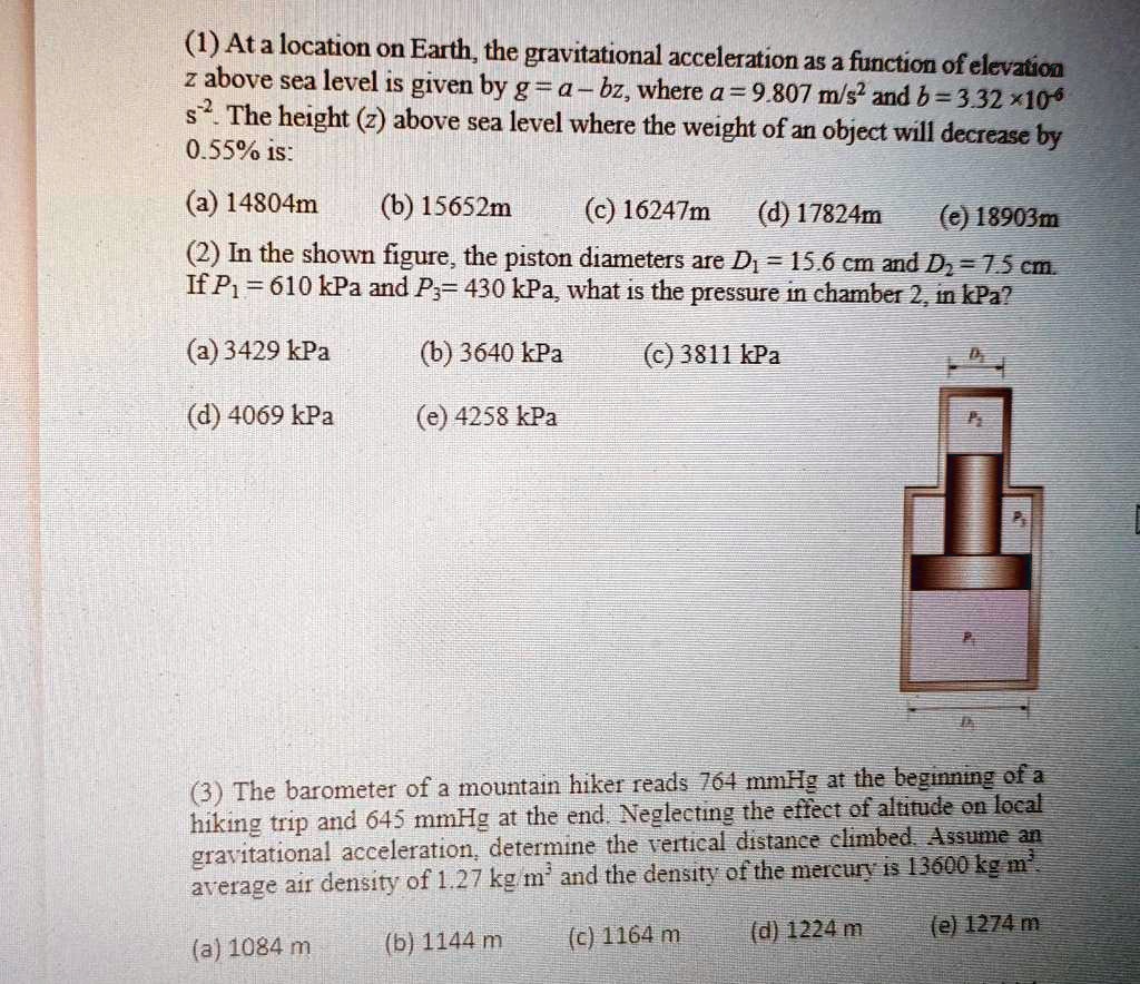 1 at a location on earththe gravitational acceleration as a...
