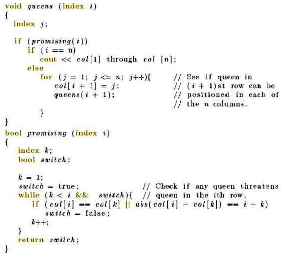Solved Implement The Backtracking Algorithm For The N Queens Problem Given Below Image Test
