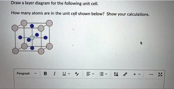 SOLVED: Draw a layer diagram for the following unit cell. How many ...