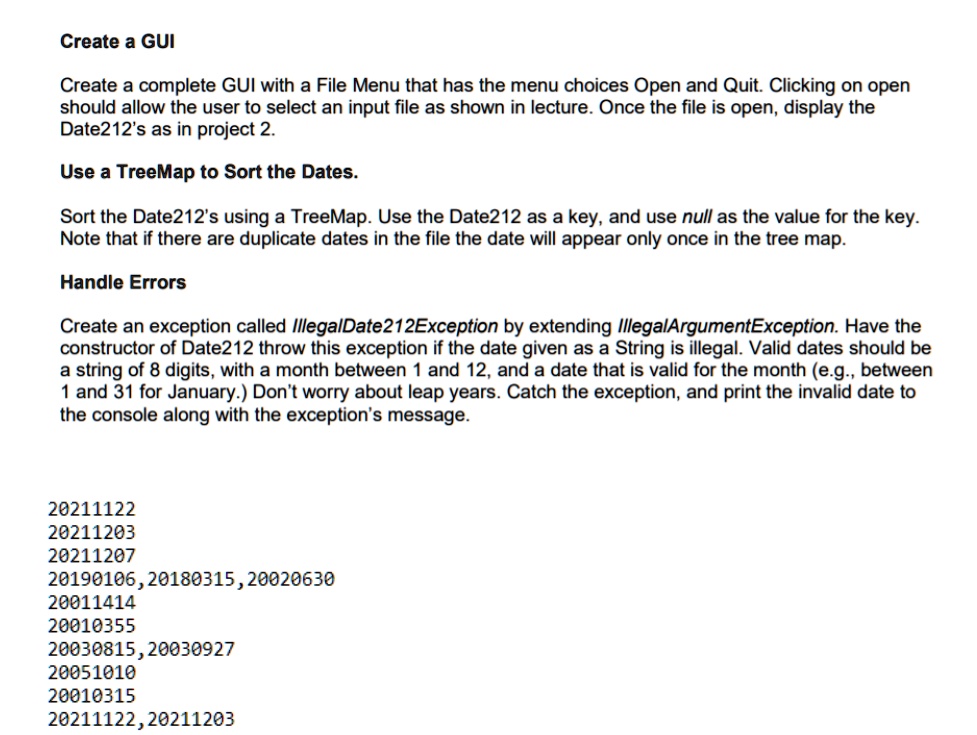 Solved Create A Gui Create A Complete Gui With A File Menu That Has The Menu Choices Open And 7147
