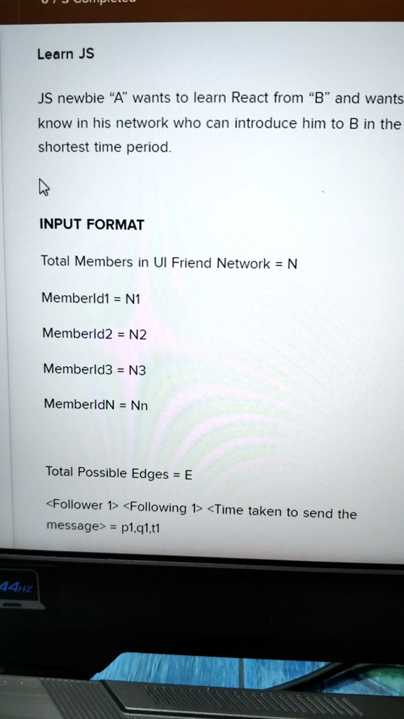 Solved Learn Js Js Newbie A Wants To Learn React From B And Wants To Know In His Network 3575