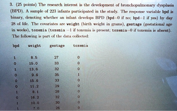 SOLVED: The research interest is the development of bronchopulmonary ...