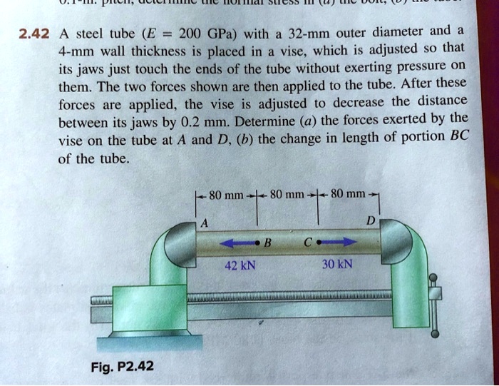 2.42 A steel tube (E = 200 GPa) with a 32-mm outer diameter...