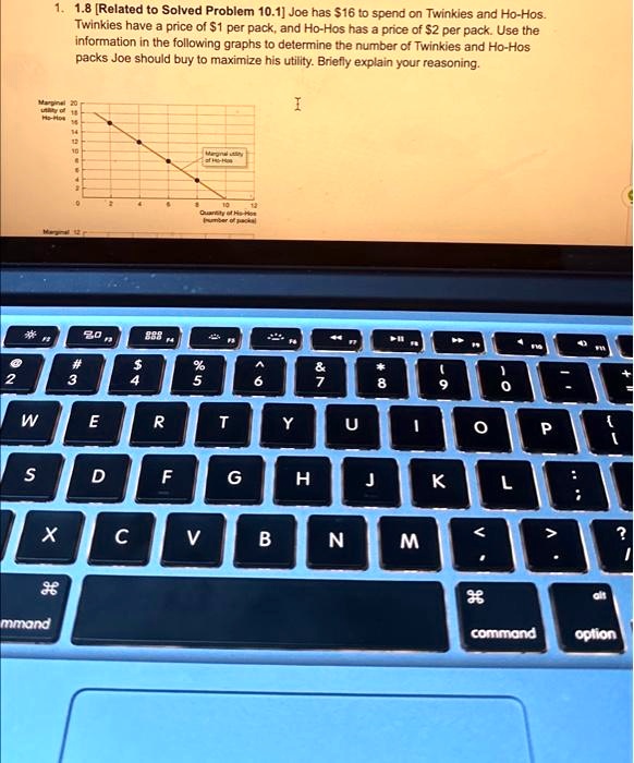 1. 1.8 [Related to Solved Problem 10.1] Joe has 16 to spend on Twinkies and Ho-Hos. Twinkies ...
