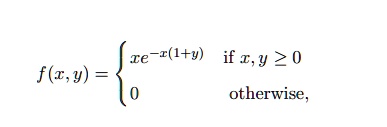 SOLVED: Let (X, Y ) be continuous bivariate random vector with following joint pdf Find Cov(X, Y ...