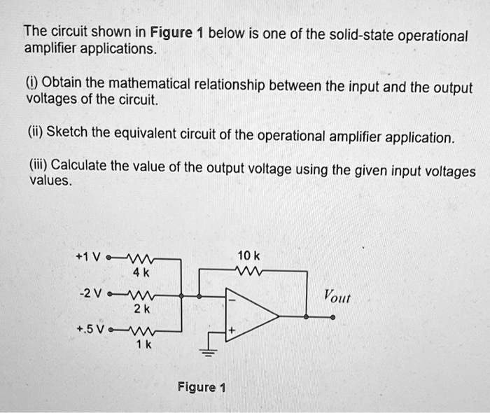 SOLVED: The circuit shown in Figure below is one of the solid-state operational amplifier ...