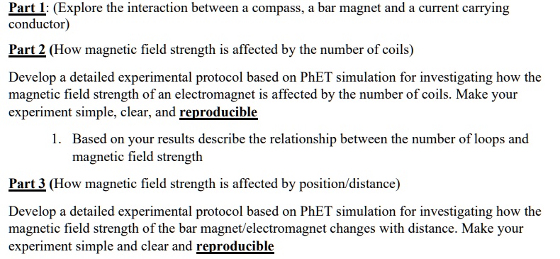 SOLVED: Part 1: Explore the interaction between a compass, a bar magnet ...