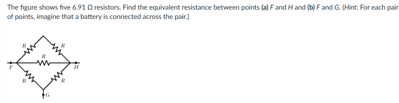 the figure shows five 691 omega resistors find the equivalent ...